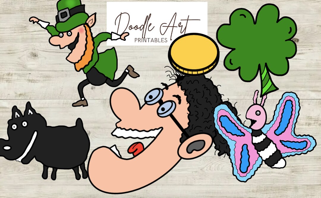 There Was an Old Lady Who Swallowed a Clover Clip Art Pack - Etsy