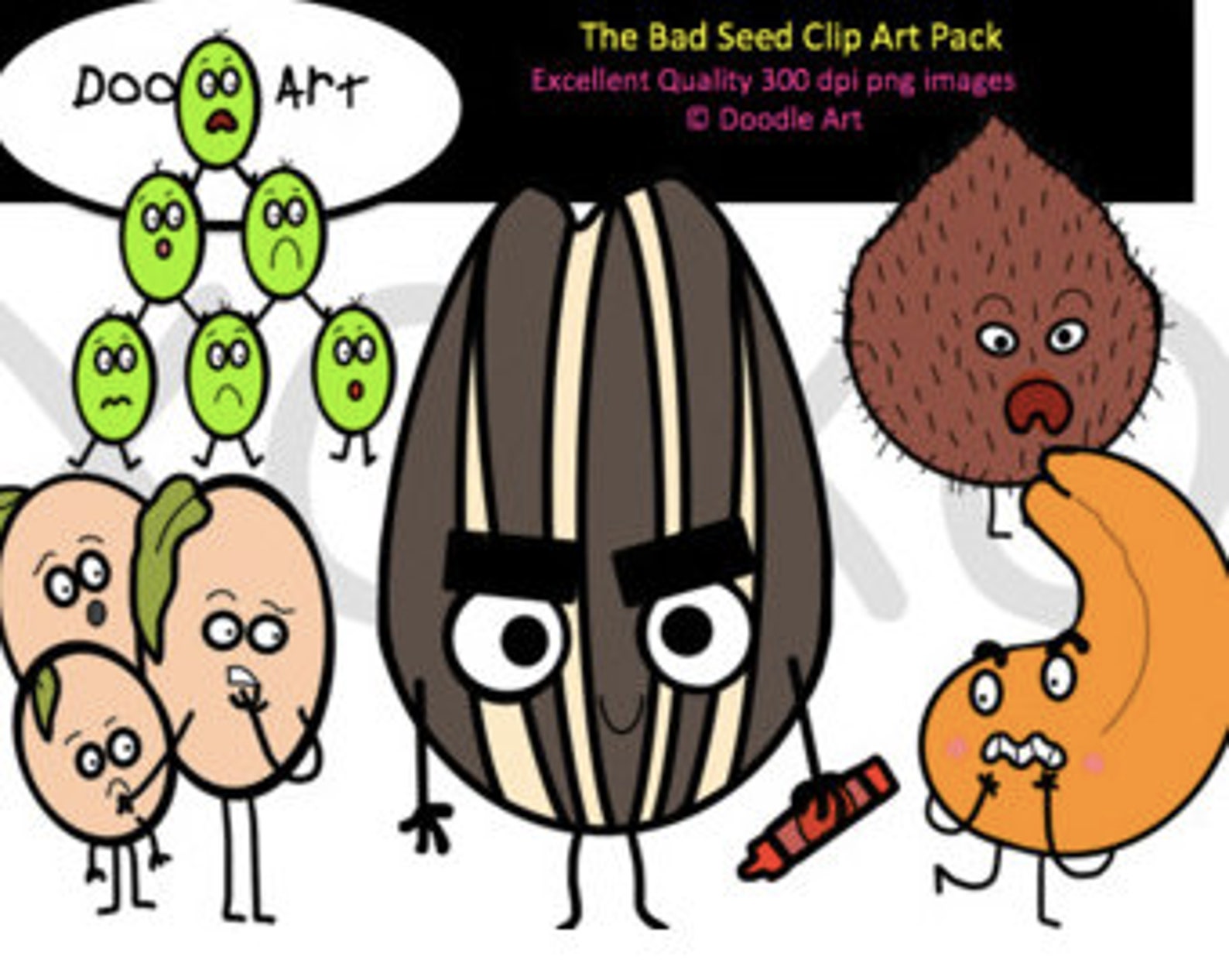 The Bad Seed Clip Art Pack - Etsy