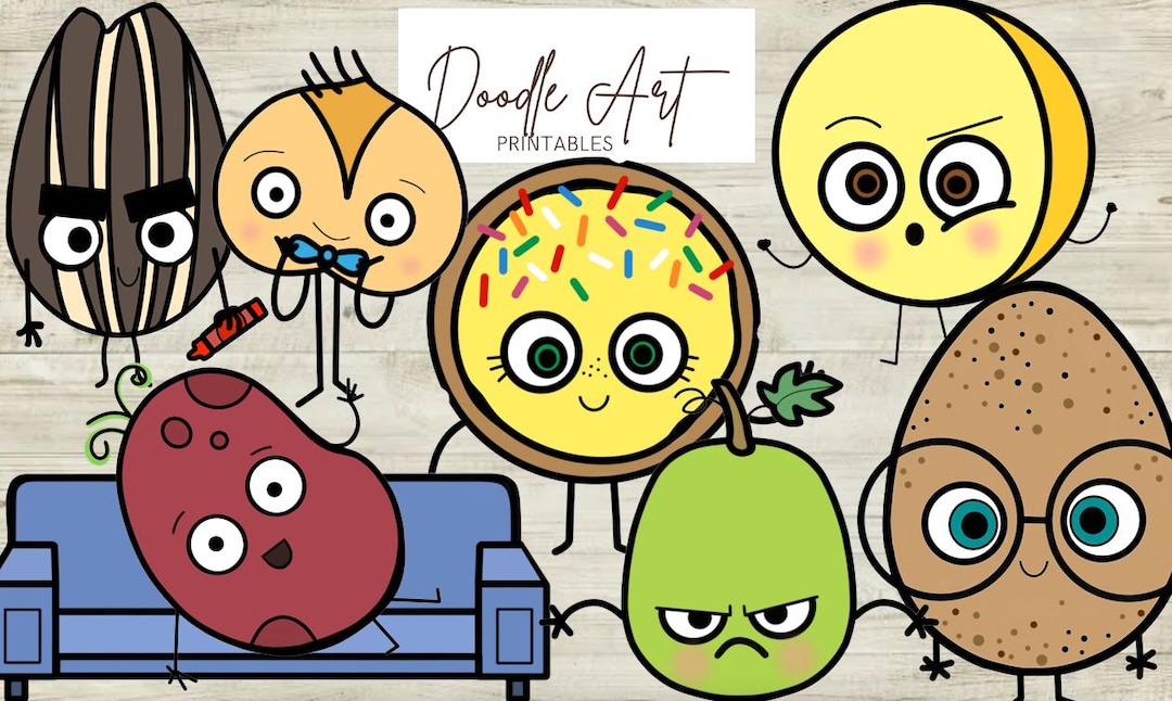 Food Friends Clip Art Pack - Etsy