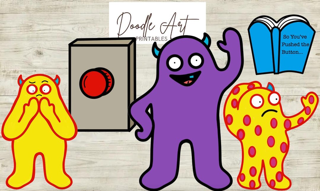 Do Not Push the Button Clip Art Pack - Etsy