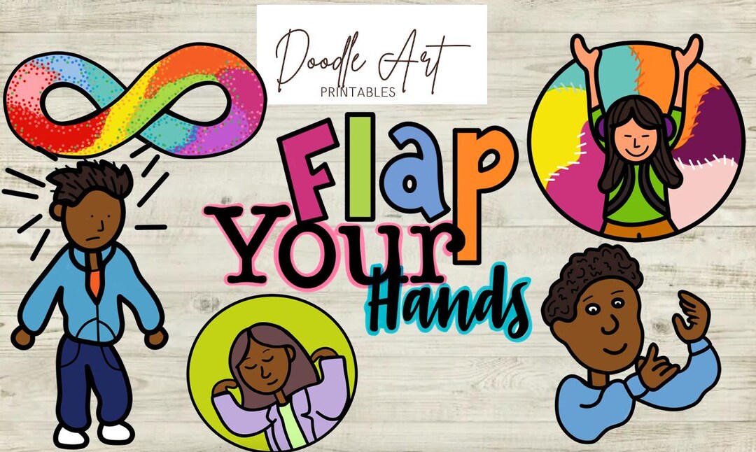 Flap Your Hands Clip Art Pack - Etsy