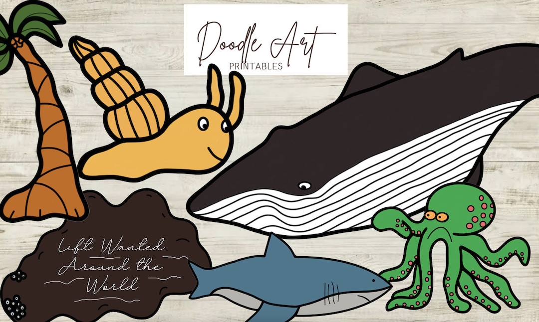 Snail and Whale Clip Art Pack - Etsy