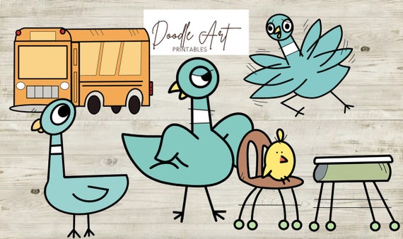 School for Pigeon Clip Art Pack - Etsy