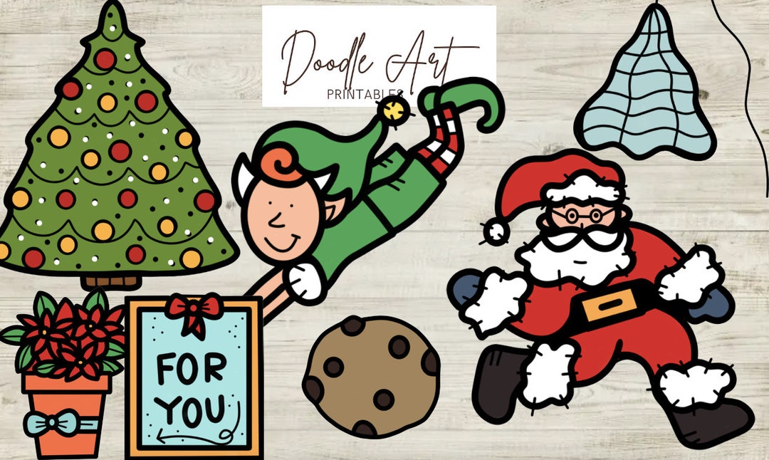 How to Catch Santa Clip Art Pack - Etsy