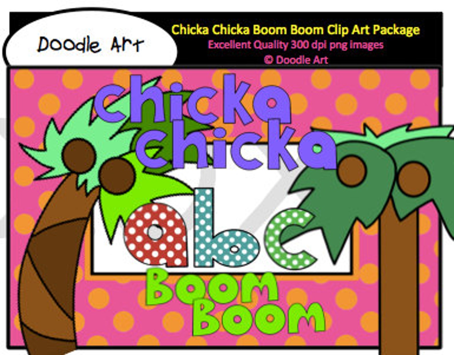 Chicka Chicka Boom Boom Clipart Pack | Etsy