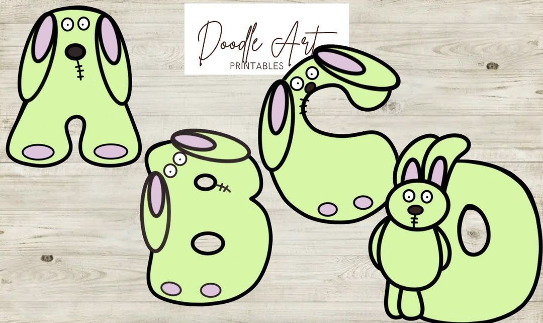 Knuffle Bunny Alphabet Letters Clip Art Pack - Etsy