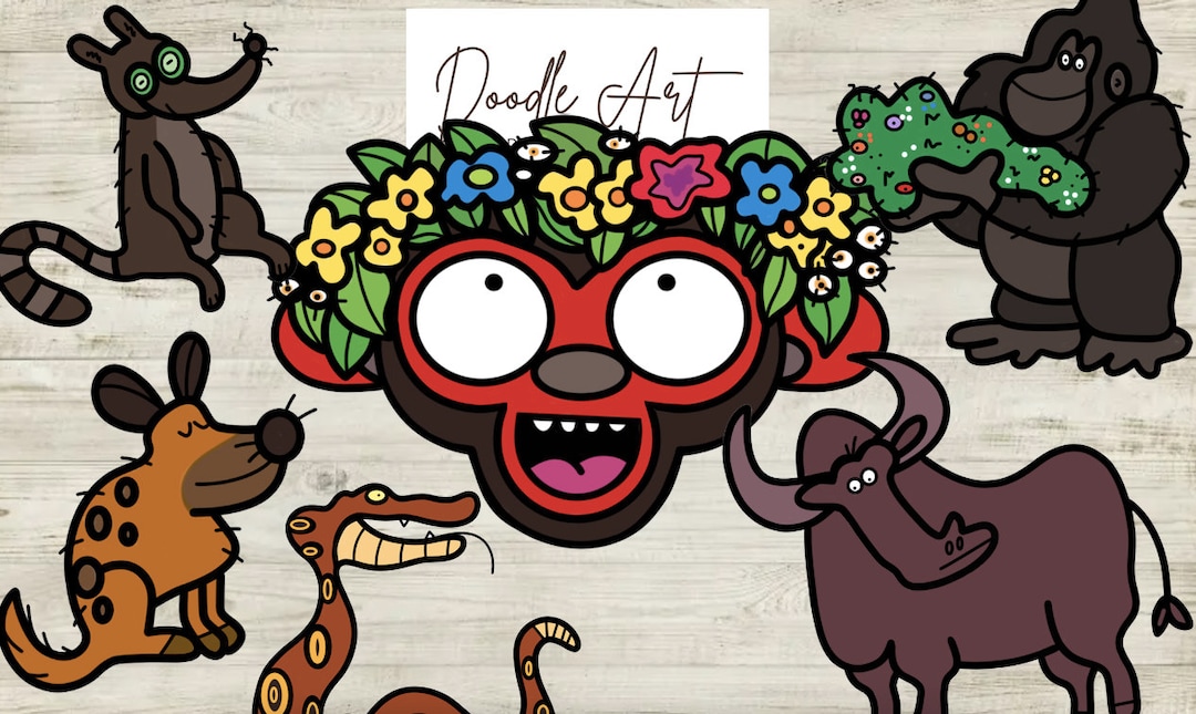 Spring for Grumpy Monkey Clip Art Pack - Etsy