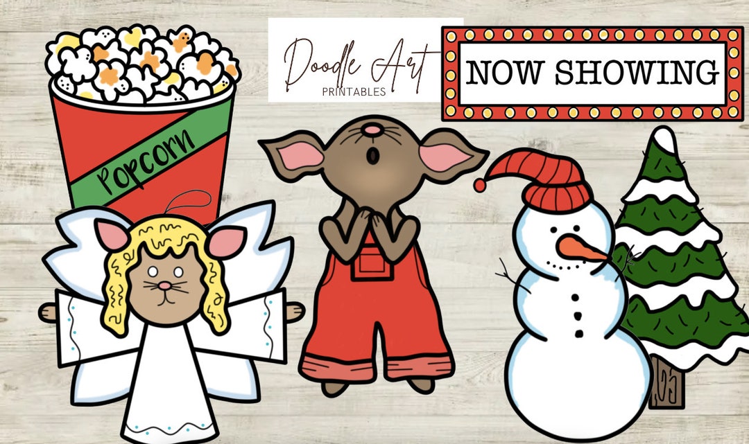 Mouse Loves the Movies Clip Art Pack - Etsy