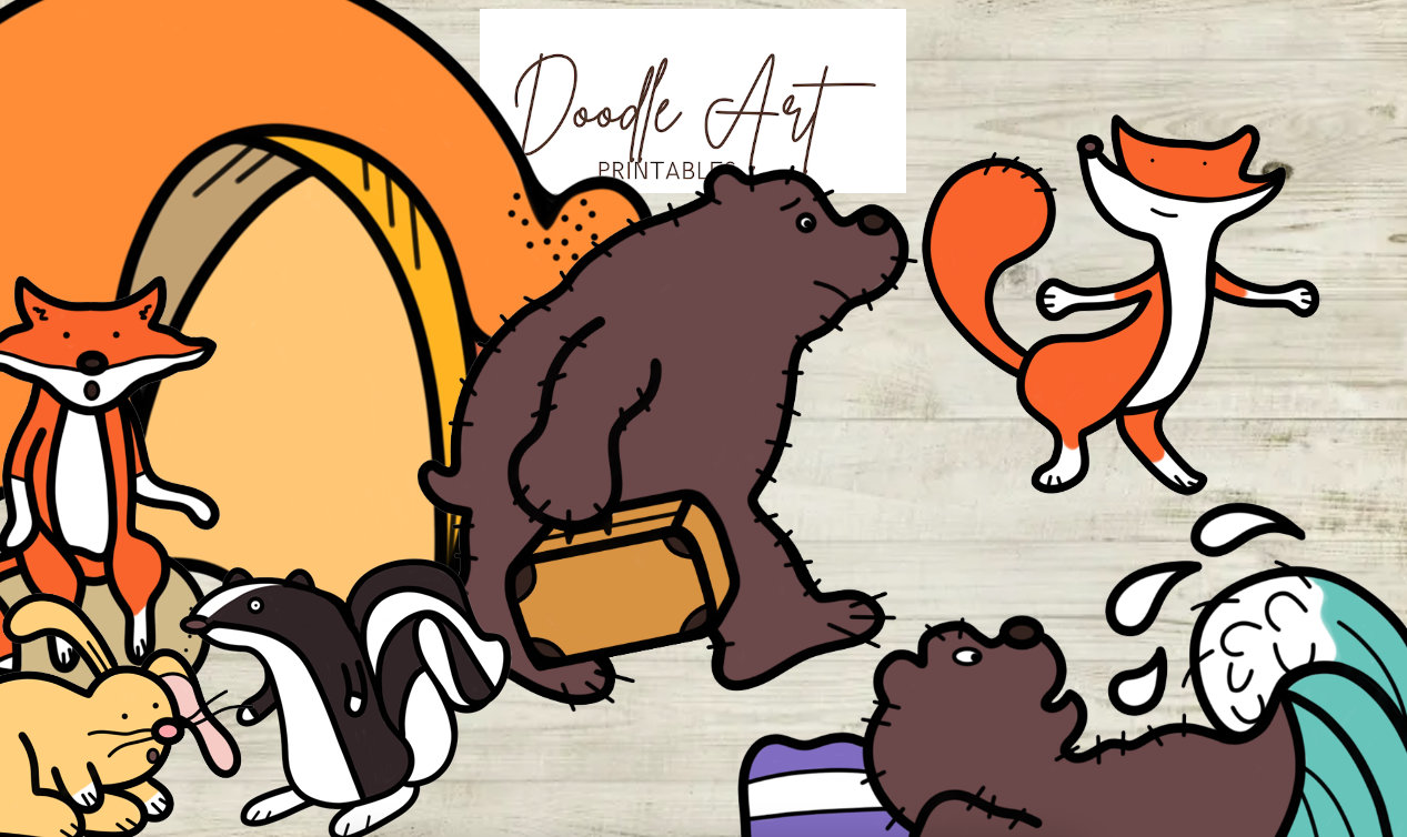 The Very Sleepy Bear Clip Art Pack - Etsy