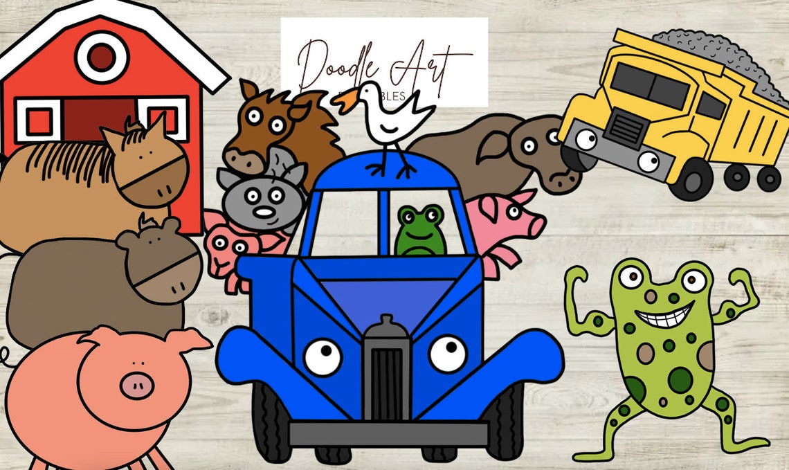 The Little Blue Truck Clip Art Pack - Etsy