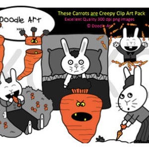 Creepy Carrots Clip Art Pack - Etsy