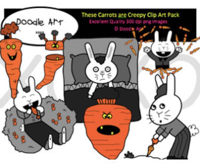 Creepy Carrots Clip Art Pack - Etsy