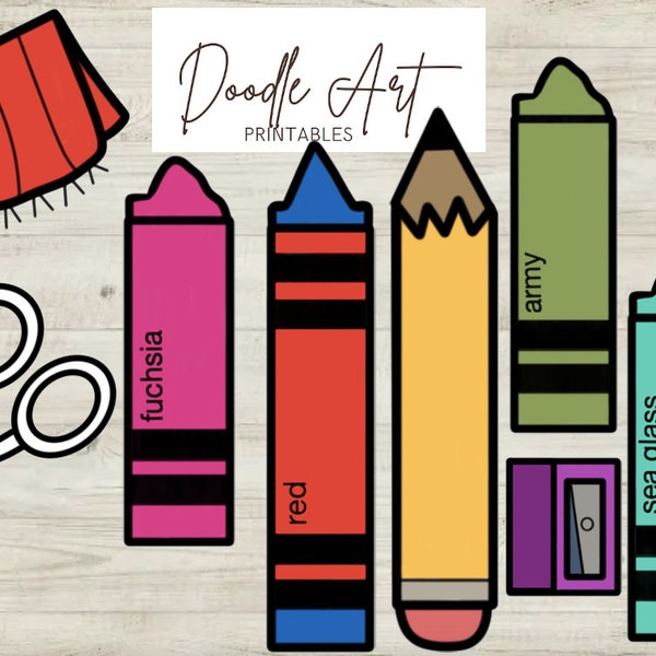 Red Crayon Clip Art - Etsy