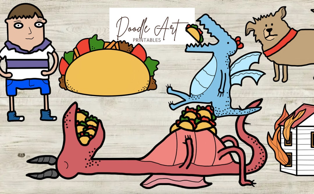 Dragons Love Tacos Clip Art Pack - Etsy
