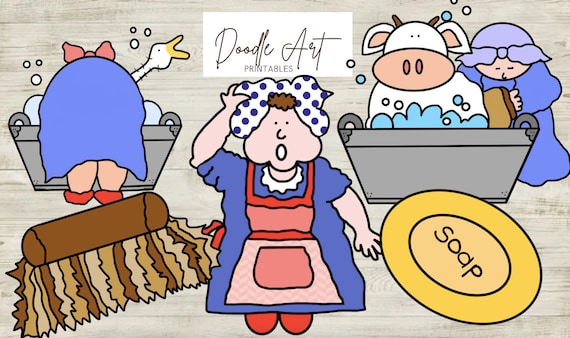 Mrs. Wishy Washy Clip Art Pack - Etsy