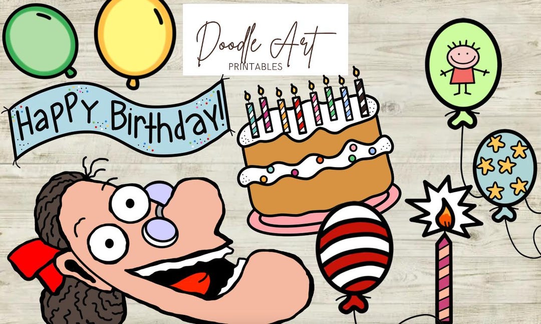 Old Lady Swallowed a Cake Clip Art Pack - Etsy