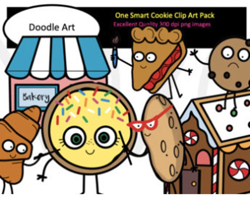 The Smart Cookie Clip Art Pack - Etsy