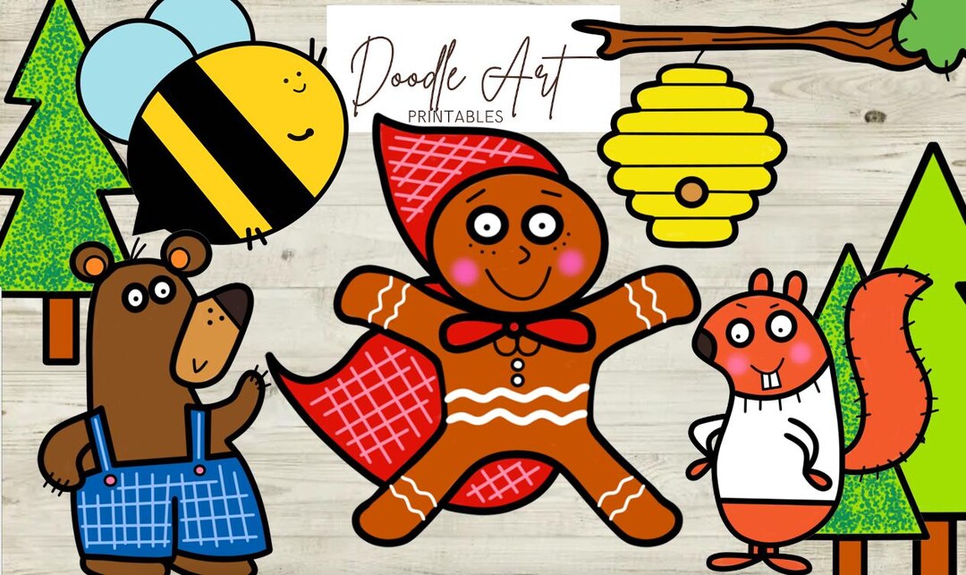 Little Red Gingerbread Clip Art Pack - Etsy