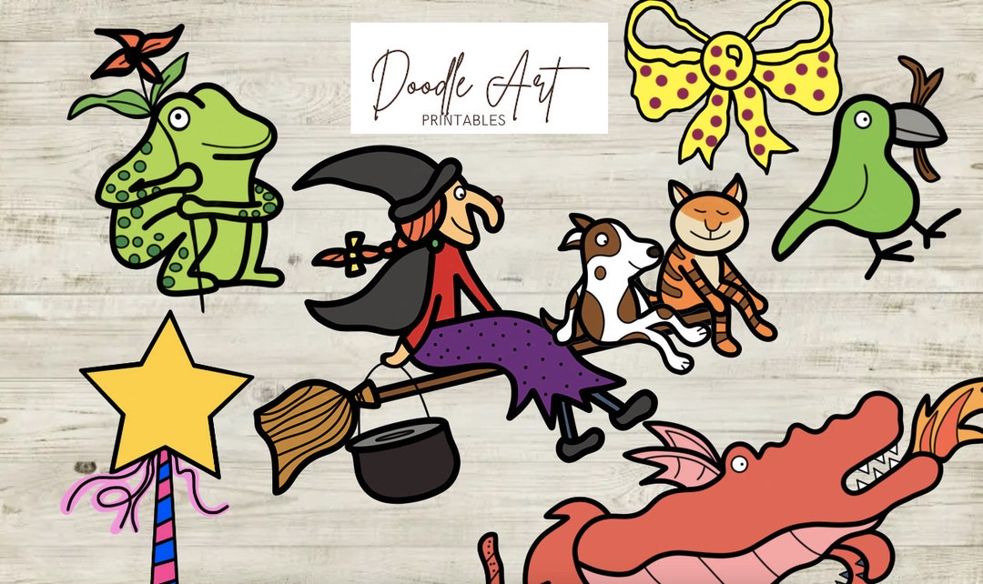 Room on the Broom Clip Art Pack - Etsy