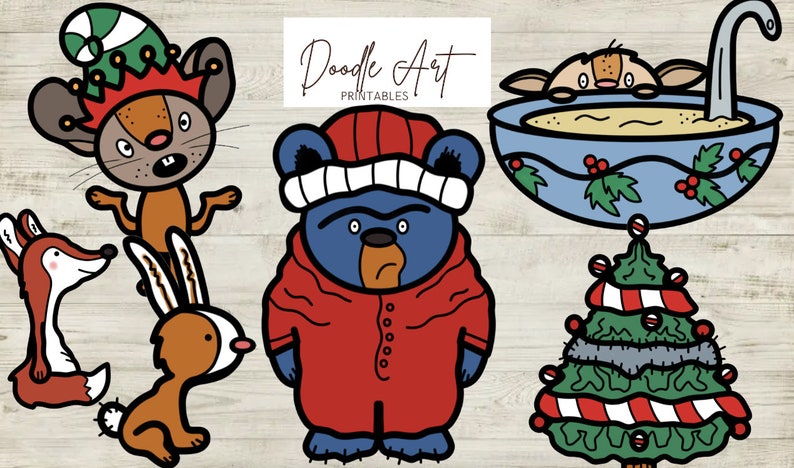 Bruce - Santa Bear Clip Art Pack - Etsy