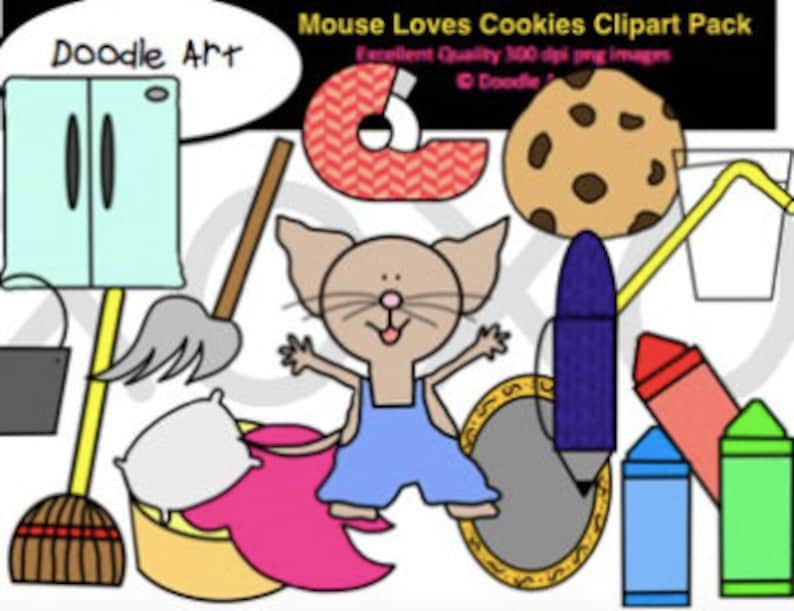 Give a Mouse a Cookie Clip Art Pack - Etsy