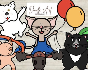 Mouse and Friends Mega Clip Art Pack - Etsy