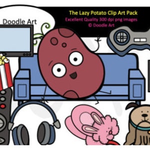 The Couch Potato Clip Art Pack - Etsy