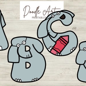 Pigeon and Friends Alphabet Letters Clip Art Bundle - Etsy