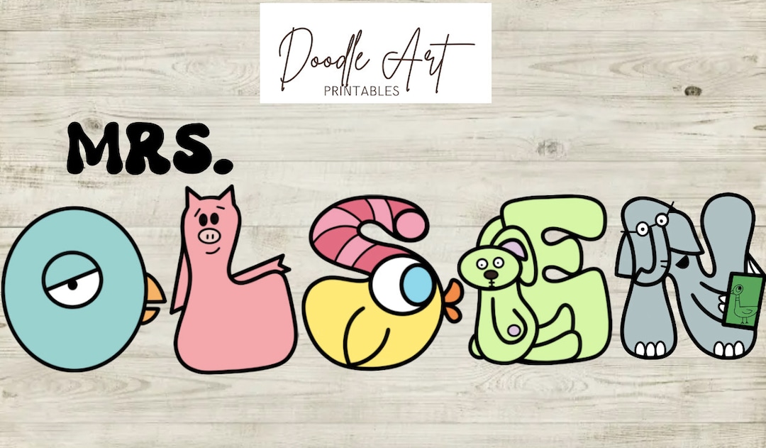 Pigeon and Friends Alphabet Letters Clip Art Bundle - Etsy