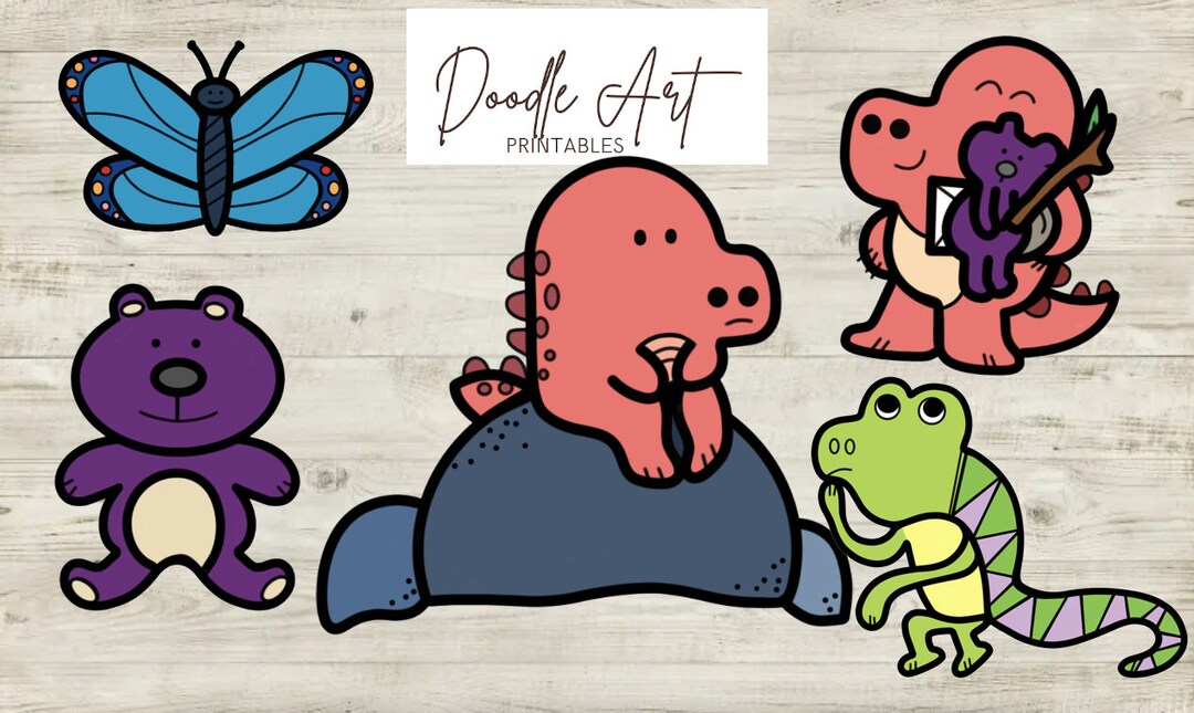 Worry-a-saurus Clip Art Pack - Etsy