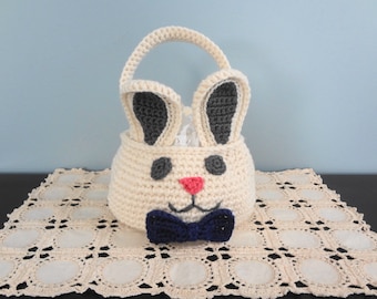 Easter Bunny Basket Crochet Pattern - Etsy