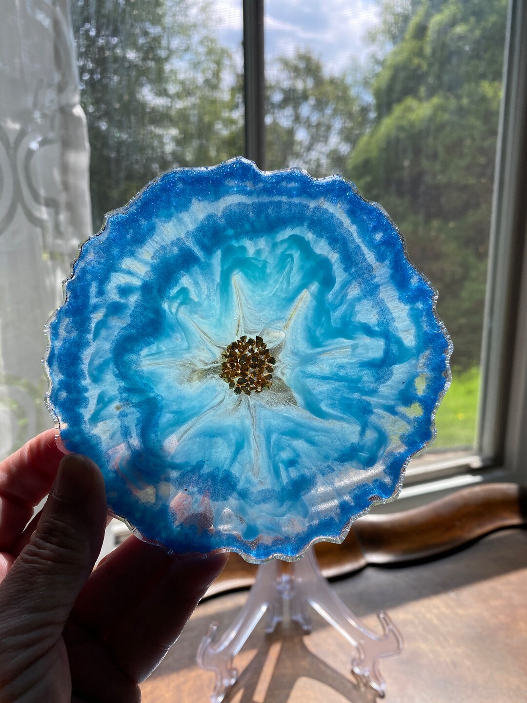 Set of 4 Resin Coasters, Hand Made Coasters - Etsy