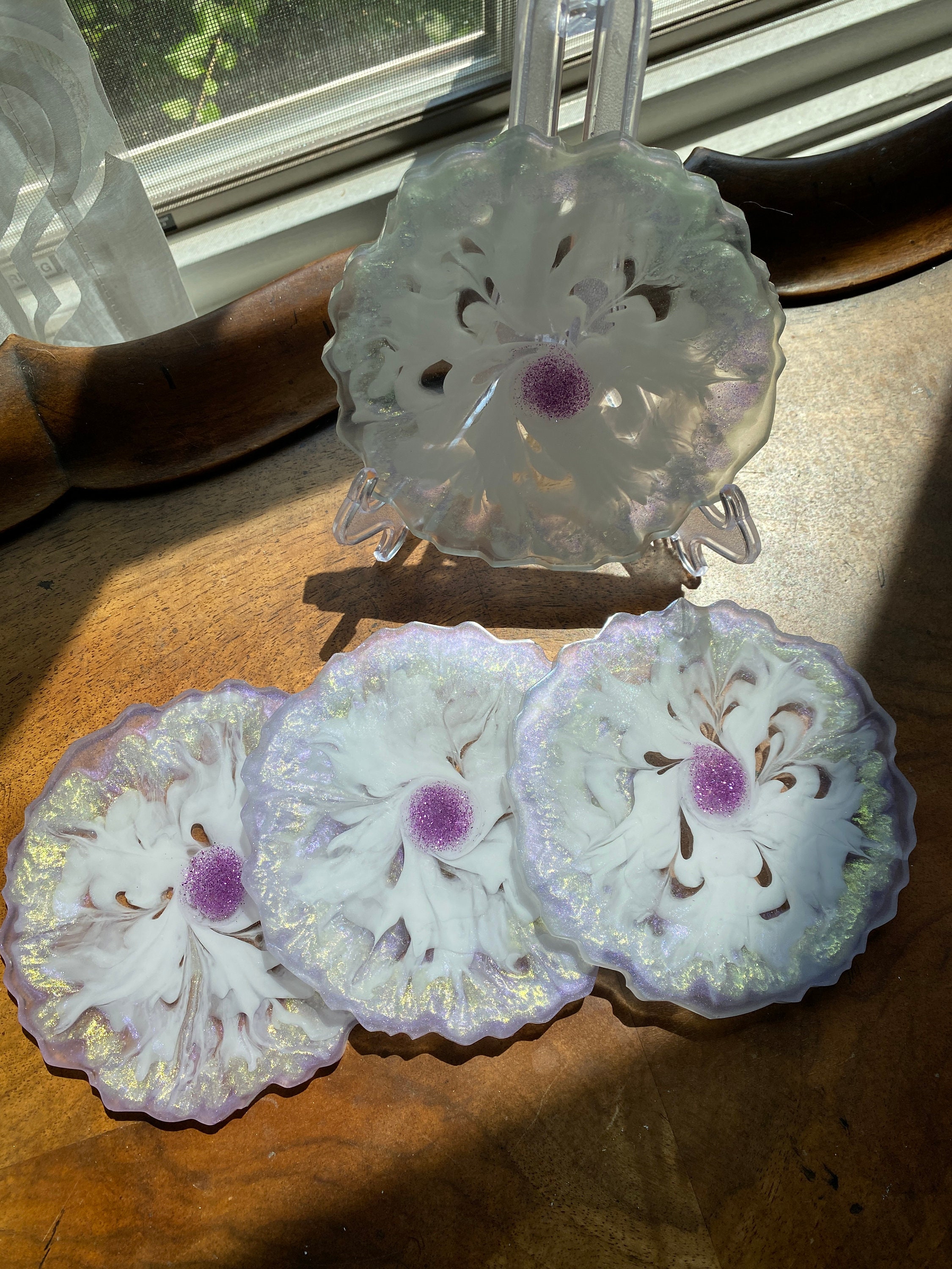 Resin Coasters, Hand Made Coasters, Resin Art - Etsy