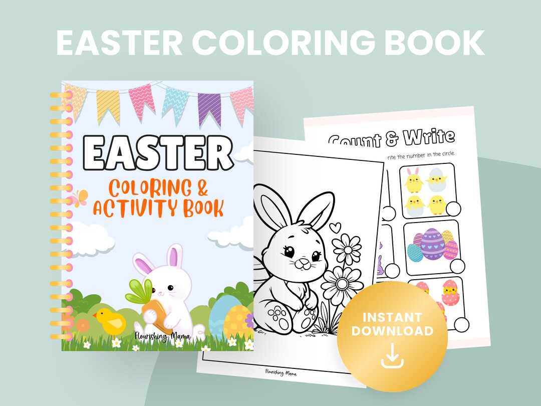Easter Coloring and Activity Book Easter Activities Spring Coloring ...
