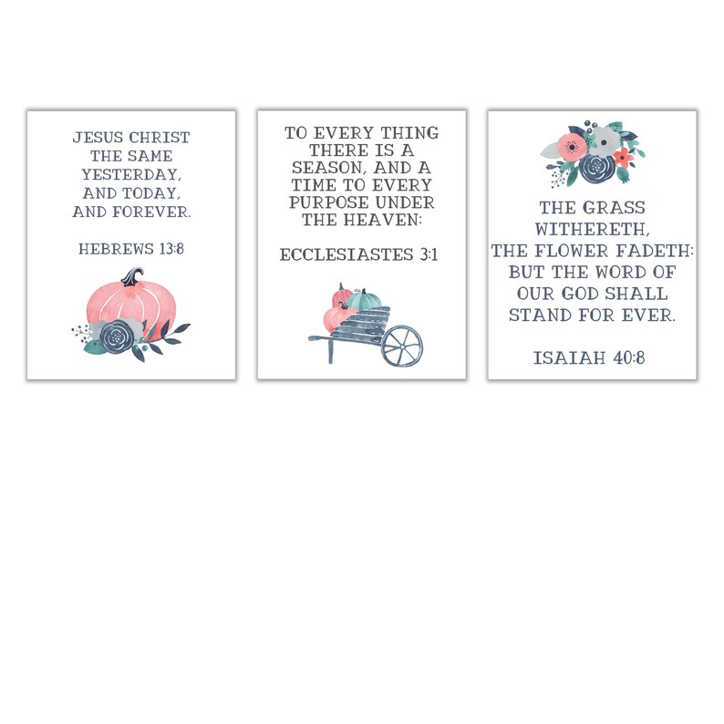 Fall Bible Verse Cards Printable Bible Verses - Etsy