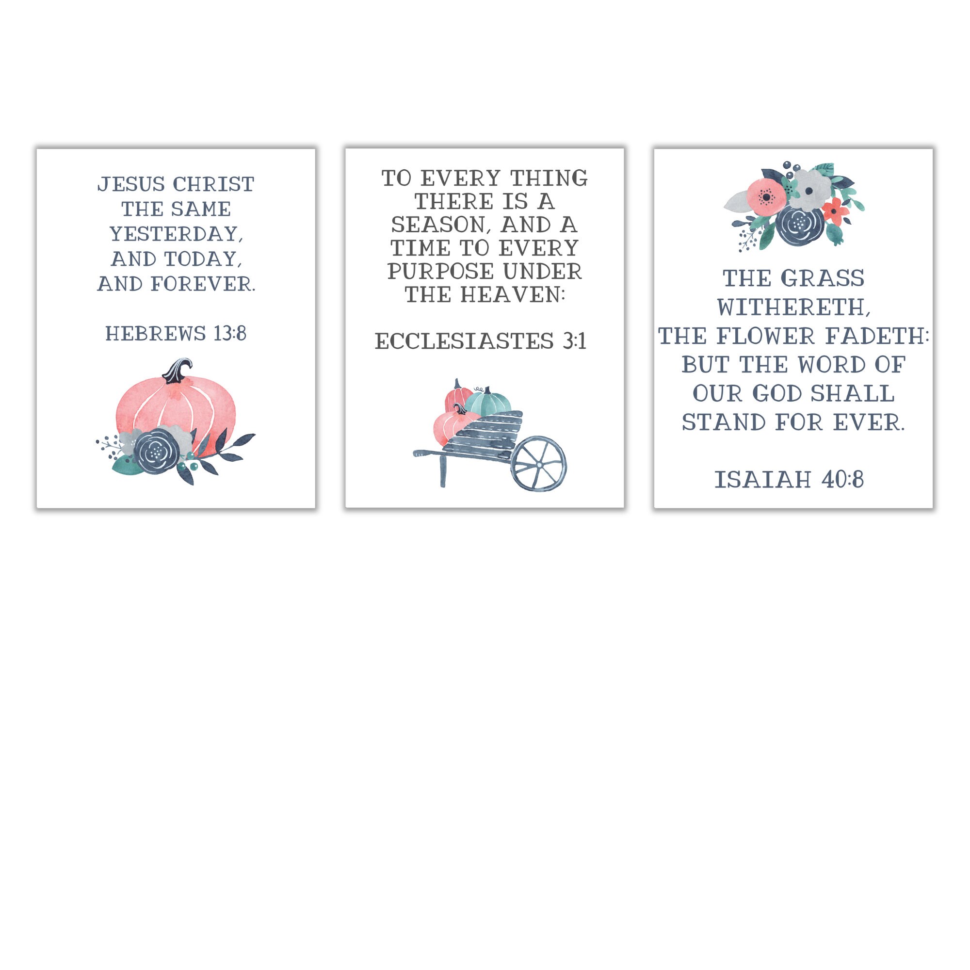 Fall Bible Verse Cards Printable Bible Verses - Etsy