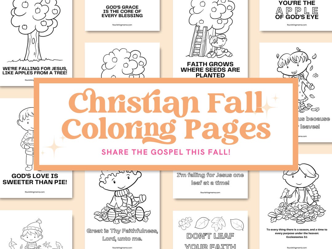 Christian Fall Coloring Pages: Bible Verses (digital Download) - Etsy