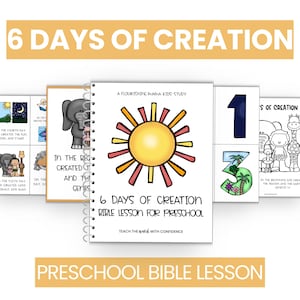 6 Days of Creation Preschool Bible Lesson | Preschool Sunday School ...