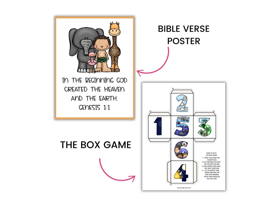 6 Days of Creation: Preschool Bible Lesson (printable) - Etsy