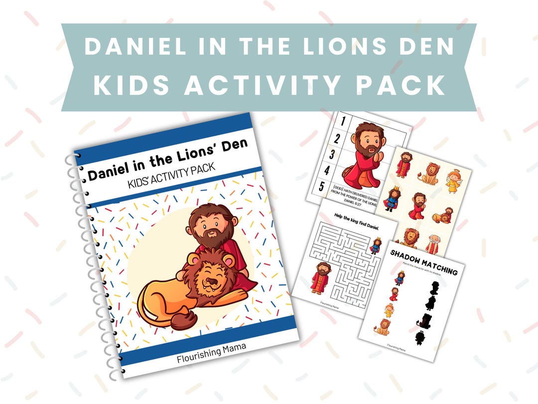 Daniel in the Lions' Den Kids' Activity Pack - Etsy