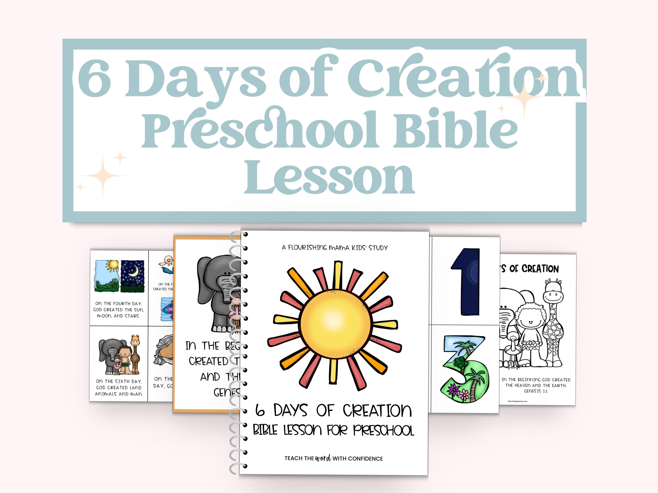 6 Days of Creation: Preschool Bible Lesson (printable) - Etsy