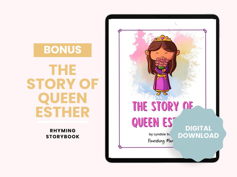 Queen Esther Kids Activity Book: Bible Story Coloring Pages (digital ...