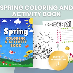 Spring Coloring and Activity Book | Kindergarten Coloring and Activity ...