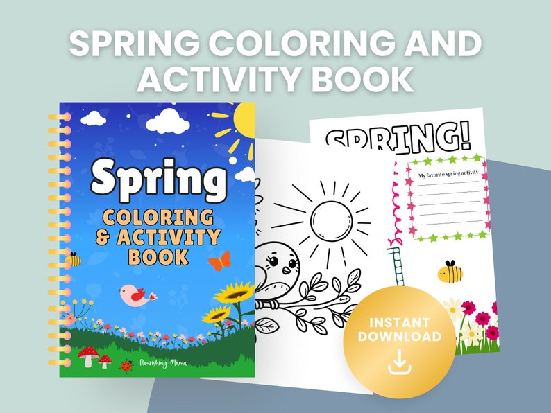 Spring Coloring and Activity Book | Kindergarten Coloring and Activity ...