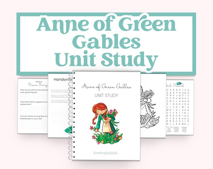 Anne of Green Gables Unit Study: Homeschool Literature (digital ...