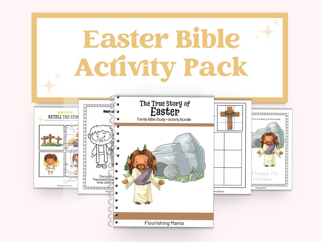 Easter Activity Book: Bible Coloring Pages for Kids (digital Download ...