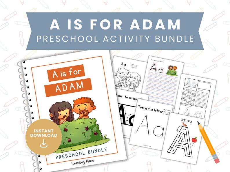 A is for Adam Preschool Alphabet Bundle | Letter of the Week Curriculum ...