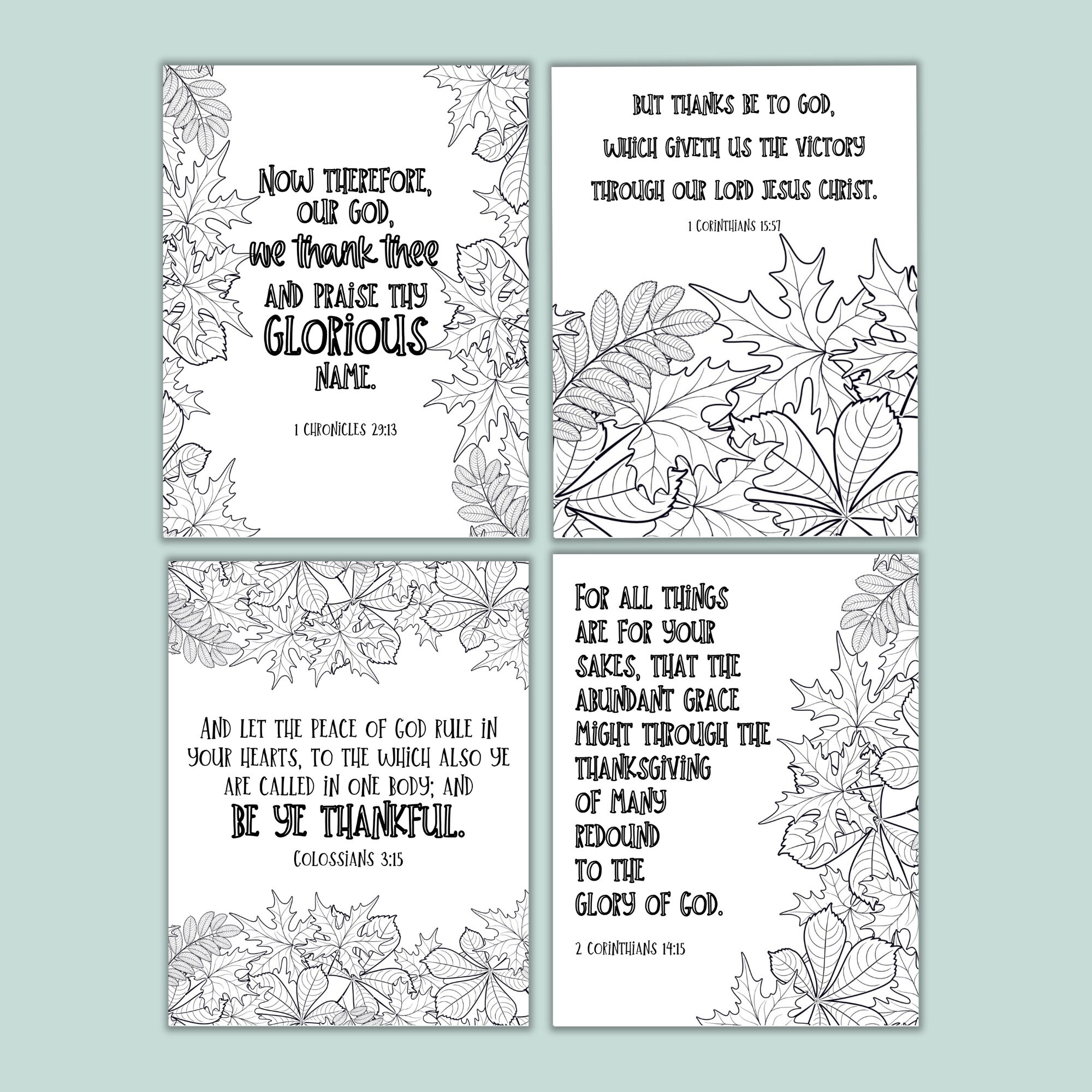 Thanksgiving Bible Verse Coloring Pages Gratitude Bible Verses Adult ...