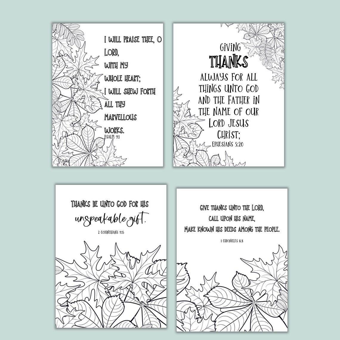 Thanksgiving Bible Verse Coloring Pages Gratitude Bible Verses Adult ...
