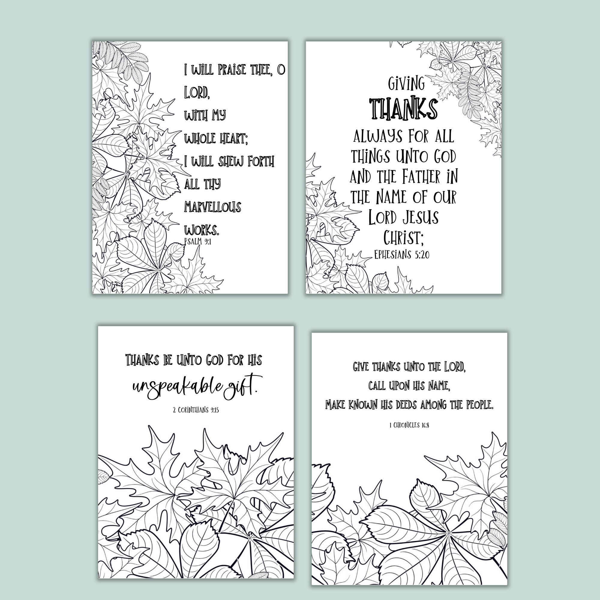 Thanksgiving Bible Verse Coloring Pages Gratitude Bible Verses Adult ...